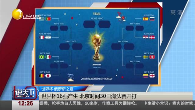世界杯·俄罗斯之夏:世界杯16强产生 北京时间30日淘汰赛开打