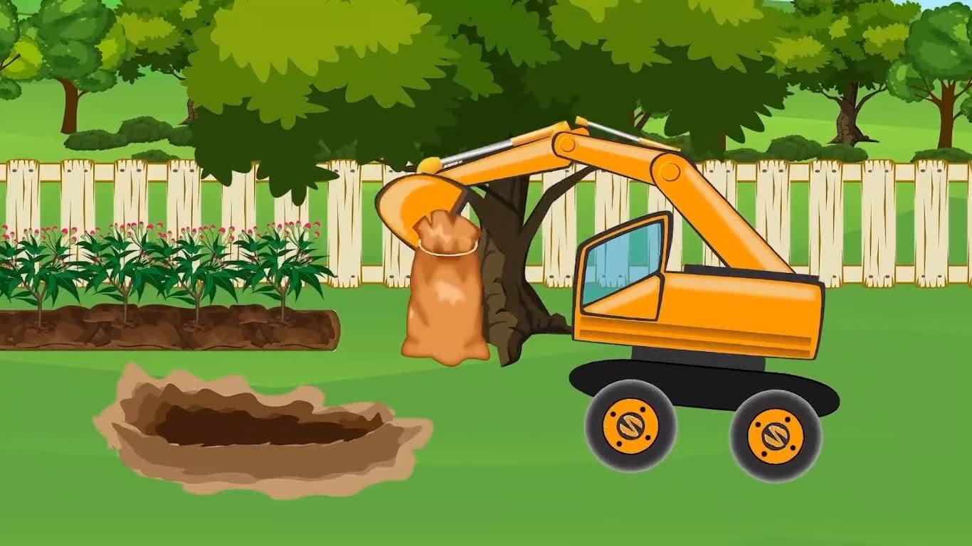 工程车益智动画:小汽车修理厂