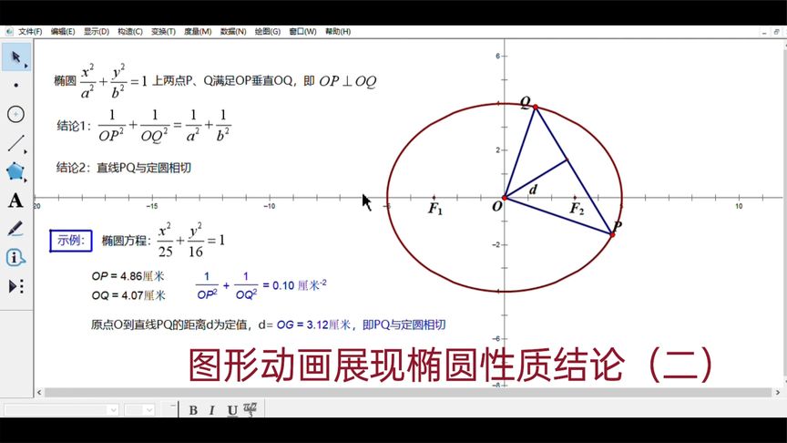 动画高中数学——椭圆(二)