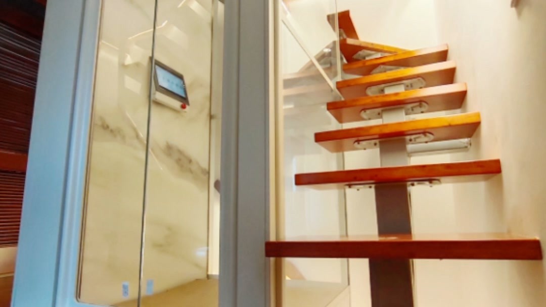 上峙螺杆家用别墅电梯实装视频