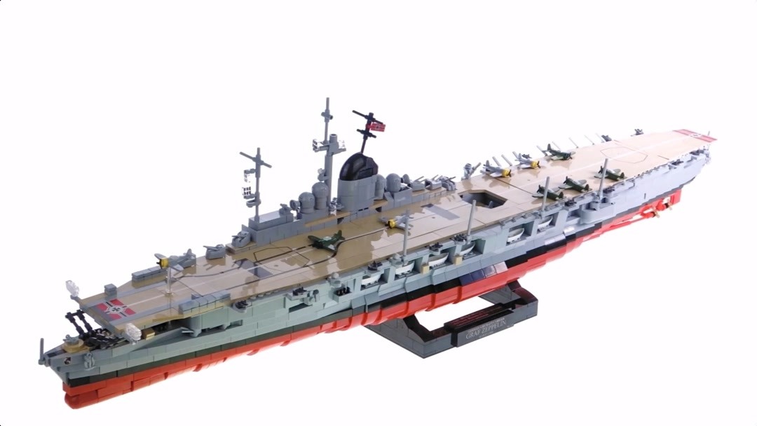 拼砌COBI积木3087 二战德国齐柏林伯爵号航空母舰