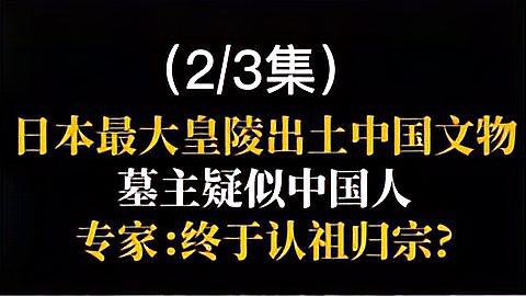 日本皇陵出土大量中国文物
