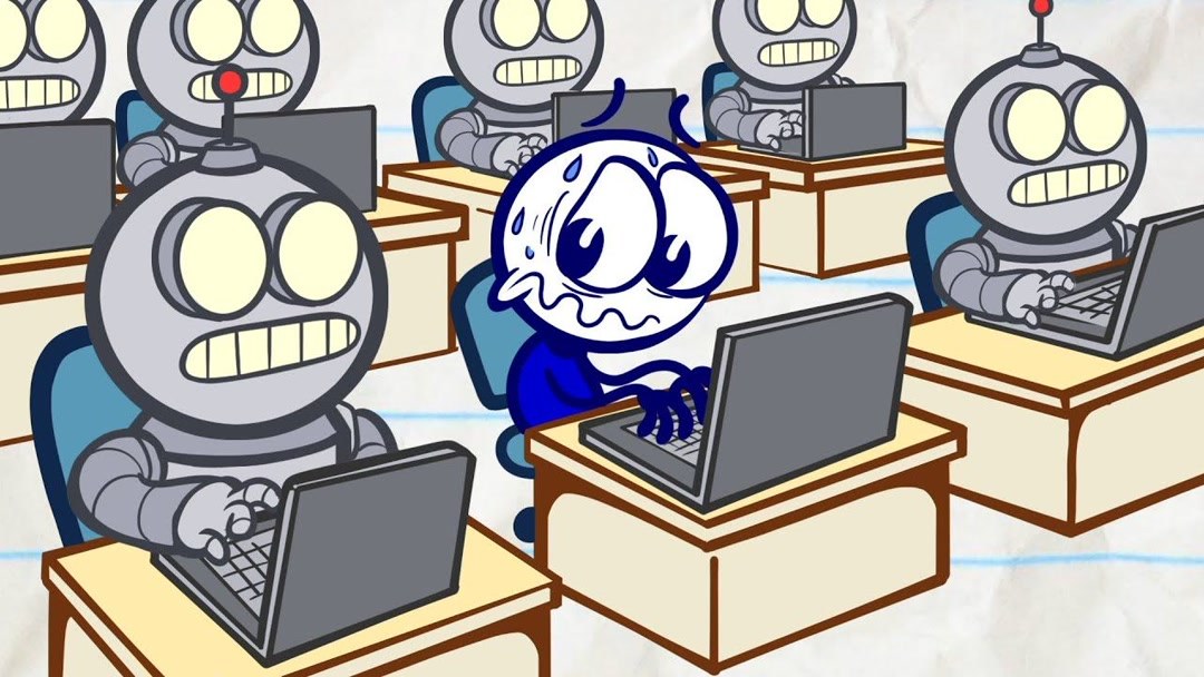 儿童萌宝铅笔人搞笑动画,阿呆学习电脑课程