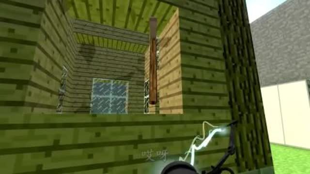 MC我的世界传说中的最强电磁激光炮,有了它就能直接穿墙过去