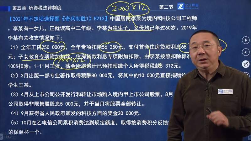 2022新大纲《初级会计经济法》精讲:0502个人所得税法律制度7