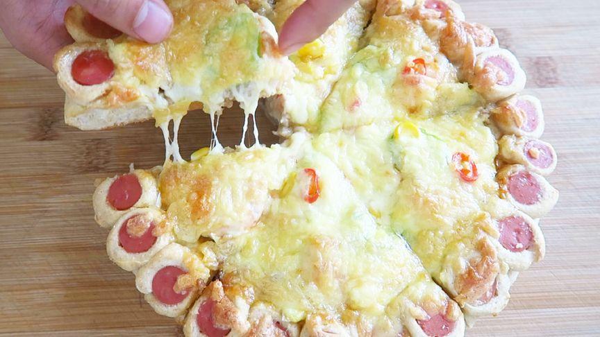 香喷喷的家庭版披萨,做法原来这么简单,不用再去买了