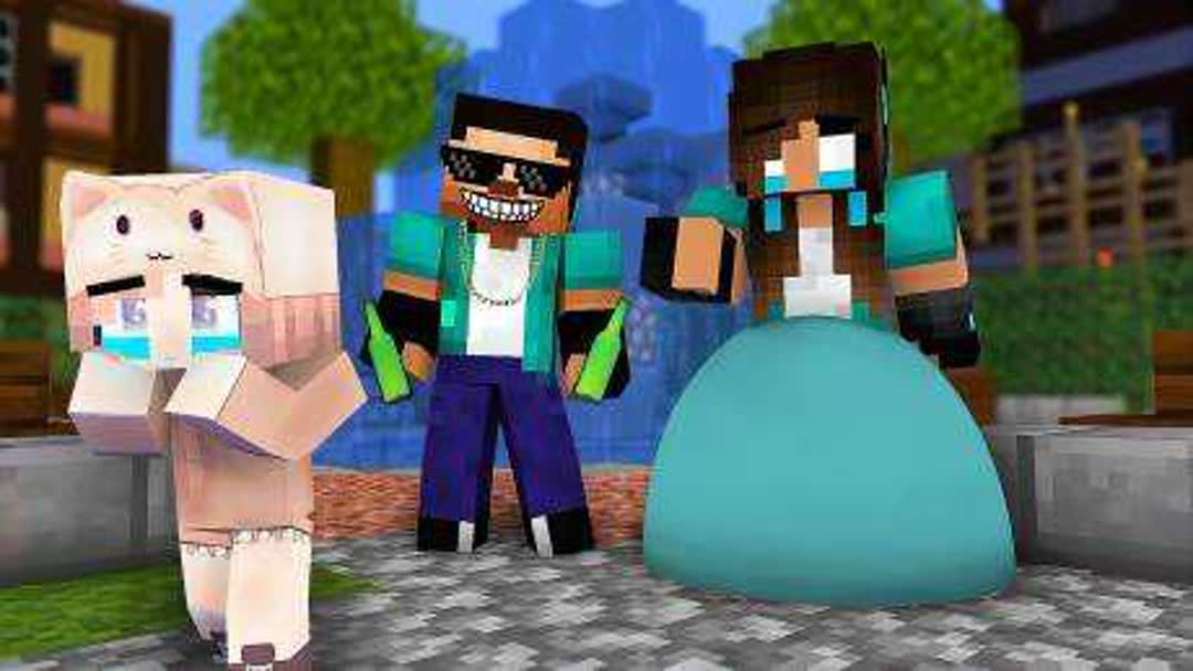 《我的世界怪物学院》搞笑动画:小男孩伸张正义,打败恶霸三剑客