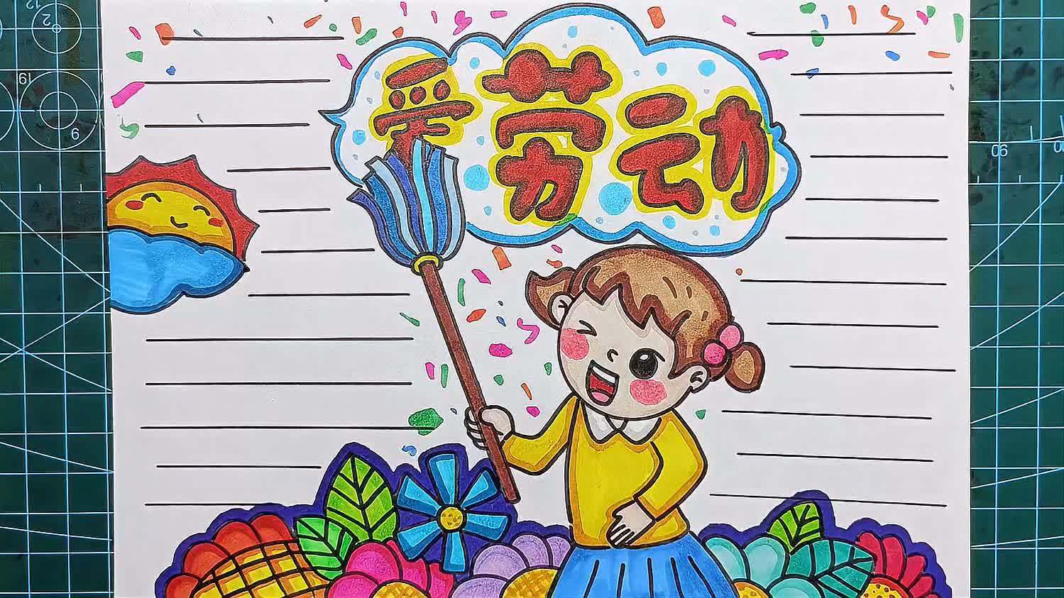 一看就会画的劳动节手抄报