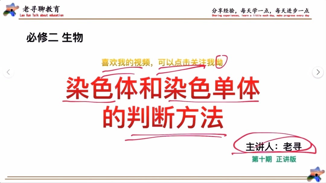 高中生物,染色体和染色单体的判断方法,简单明了。