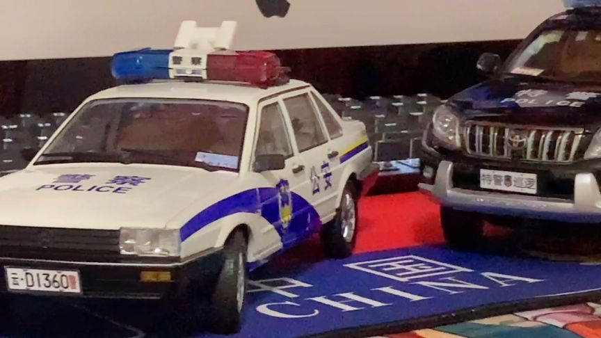 #汽车模型 #桑塔纳警车模型1:18 #警车模型