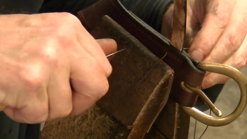 皮革制作——手工皮带制作过程