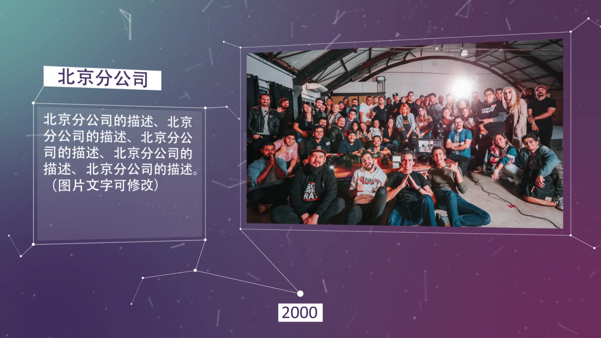 公司企业发展历程时间轴图文介绍展示AE模板