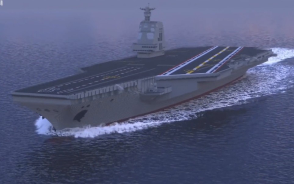 ...都是电脑特效,连003福建舰下水的场景都是cg制作!三航母都是电脑...