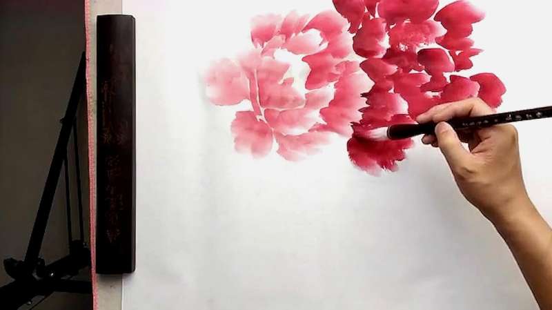 写意牡丹的画法,看大师怎么画,真是惊艳到我了!