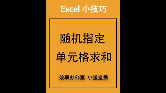 Excel 老板随机指定表格让我求和 #办公技巧 #Excel技巧 #表格小