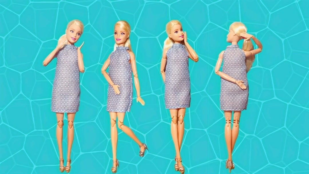 【自制】【迷你娃衣】给芭比娃娃做一条连衣裙