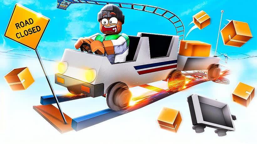 Roblox快递过山车模拟器:疯狂过山车大战!欢乐送快递!小格解说