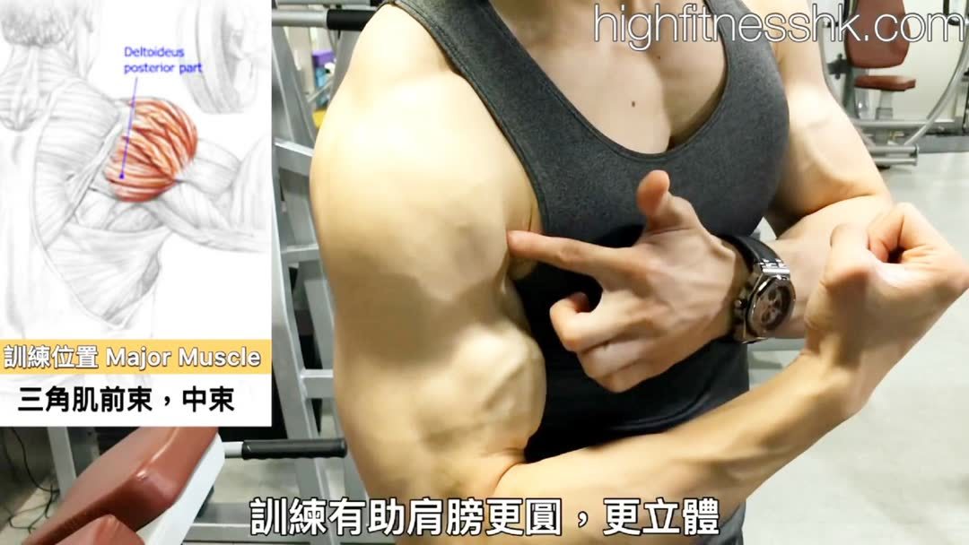健身房肩膀锻炼:哑铃肩上推举,最大化强化三角肌肌肉!