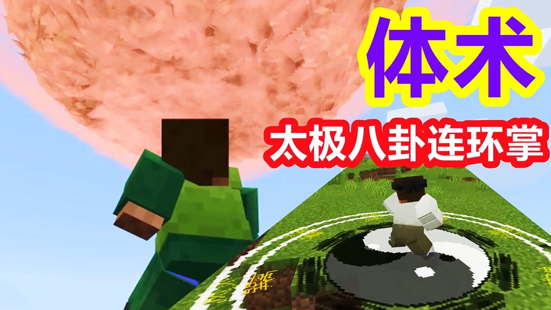 我的世界忍者生存38:开启新体术流,技能太极八卦连环掌