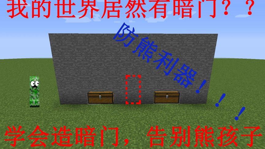 【我的世界】超隐蔽的红石暗门!超实用!
