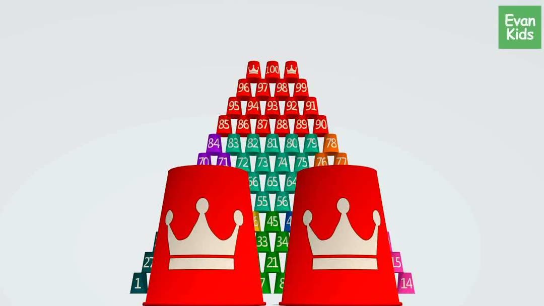 趣味叠杯学习数字,从1数到100