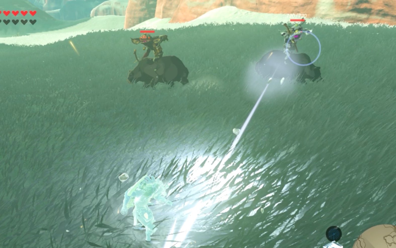 塞尔达传说-猪猪怪骑上大黑熊,林克生活不能自理。