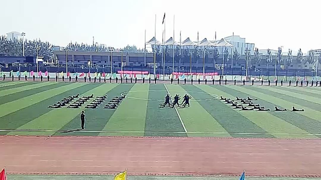 山西建筑职业技术学院国旗护卫队运动会开幕演出