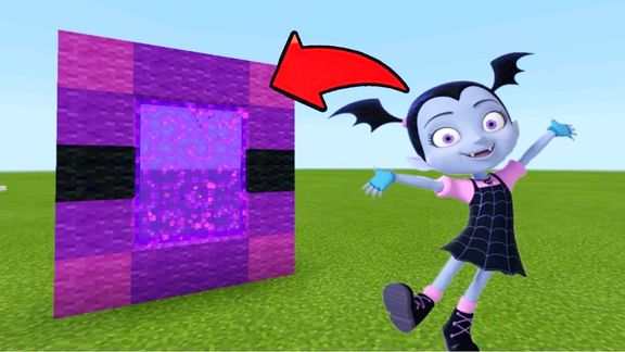 我的世界:制作一个传送门 进入动画片吸血鬼女孩