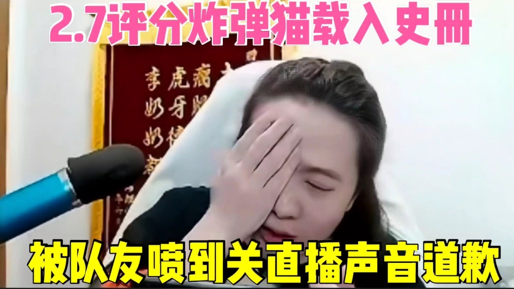 ...2.7评分的沈梦溪,被队友开麦狂喷,无奈关掉直播间声音道歉_王者荣耀