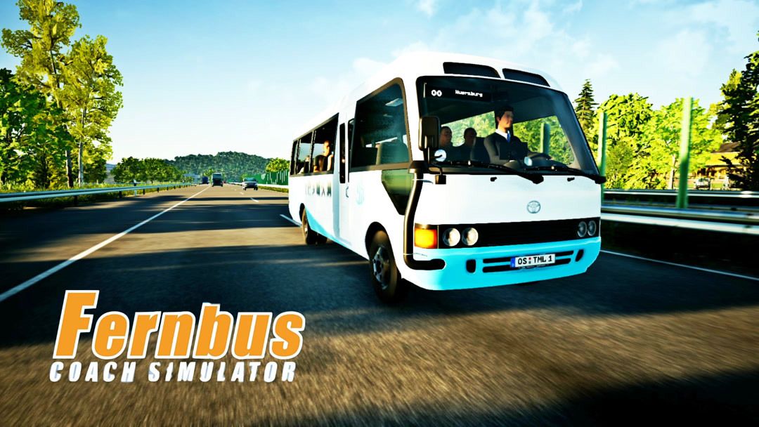 傻康频道 德国长途客车模拟 从奥伯霍夫载客出发途径高速到维茨堡