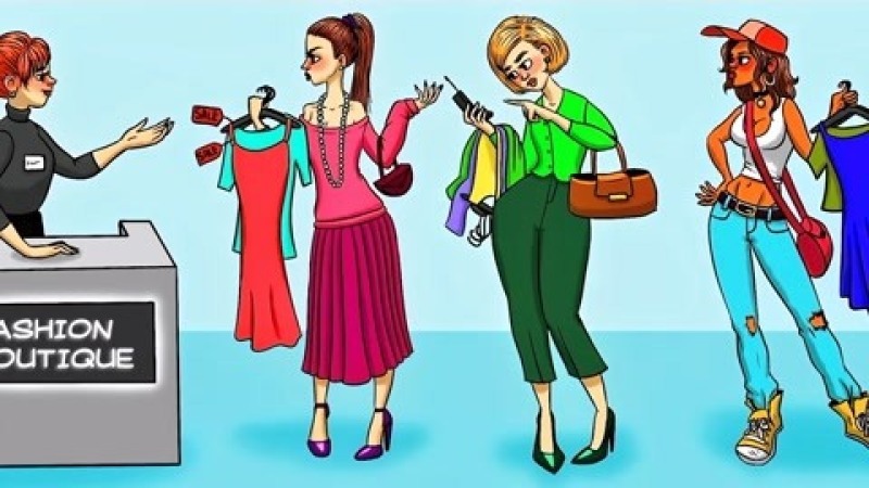 熊猫侦探社:一间衣服店里有三名顾客在排队结账,谁比较贫穷