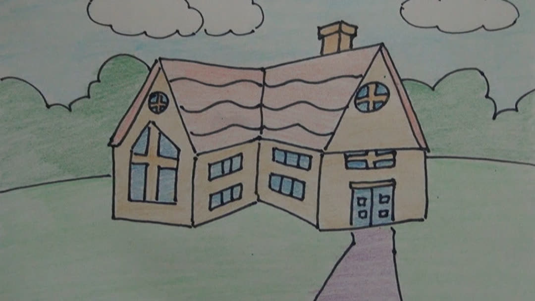 月亮姐姐教你画简笔画漂亮的小房子