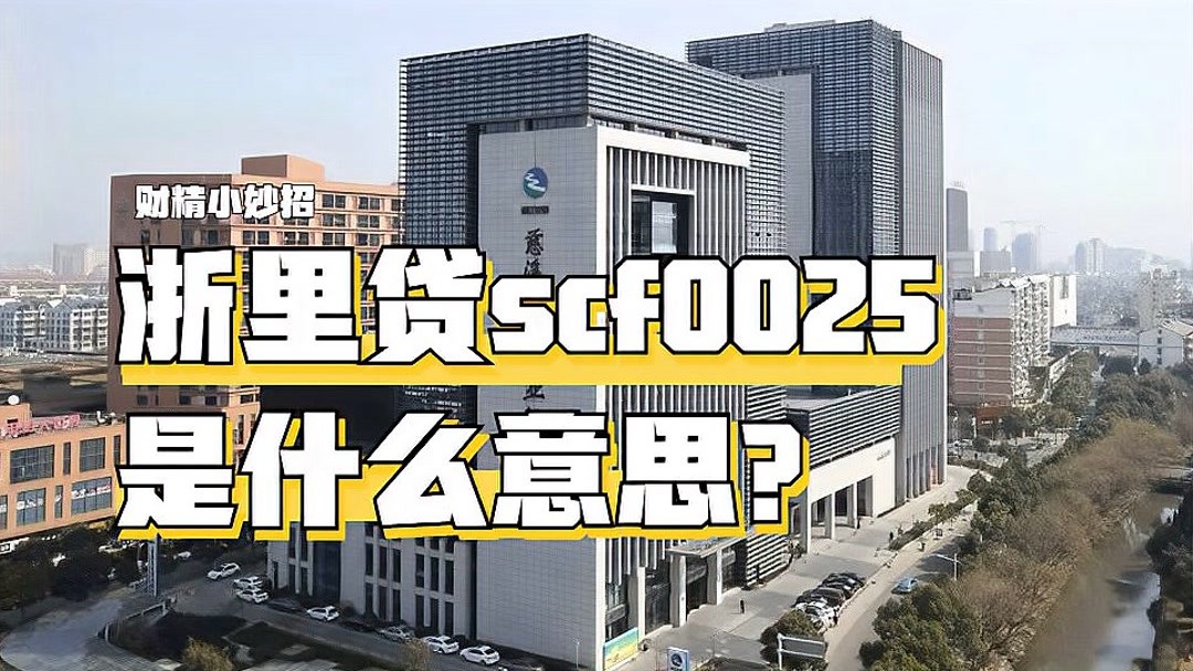 浙里贷scf0025什么意思?银行经理:与征信有直接关系