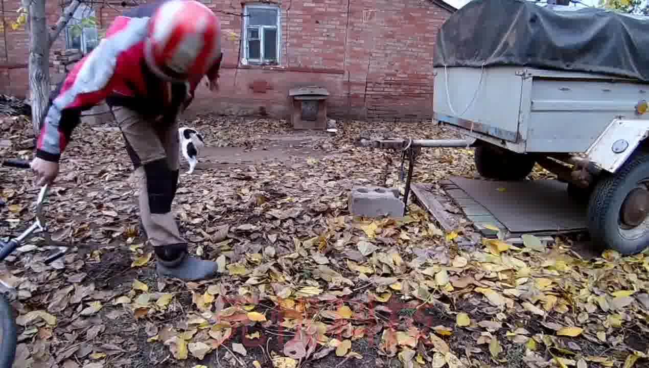 改造的走路自行车,城里人真会玩