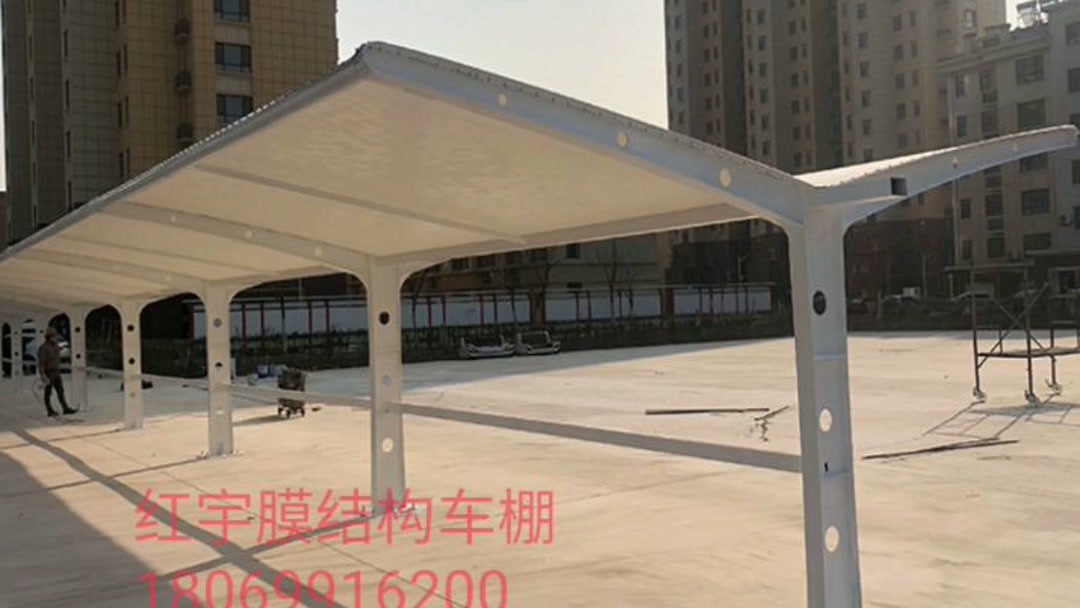 膜结构车棚安装视频-全国上门安装 红宇膜结构