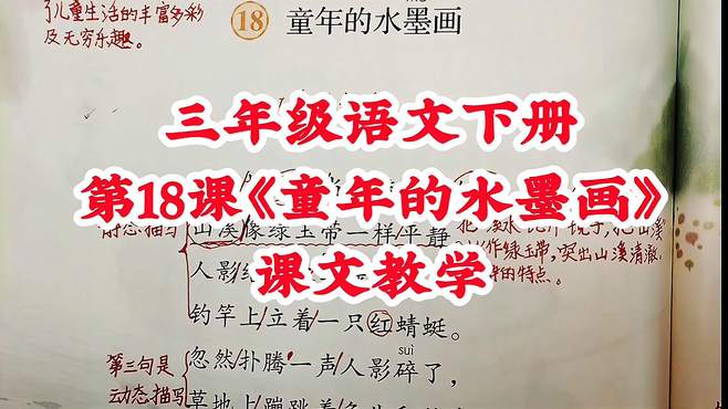 三年级语文下册第18课《童年的水墨画》课文教学