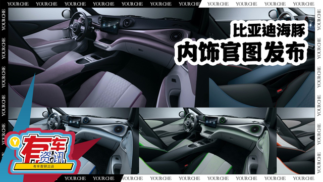 比亚迪海豚内饰官图 5种配色可选 视觉效果更加时尚