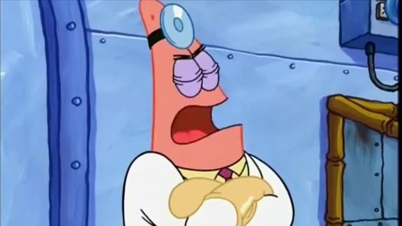 海绵宝宝工作的时候受伤了,被派大星治疗了之后越来越严重!