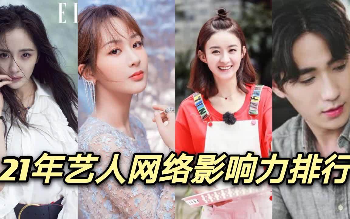 最新艺人网络排行榜,杨幂屈居第三,肖战王一博强势登榜