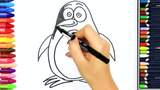 最简单的儿童画,画一只可爱的企鹅,简单又好看!