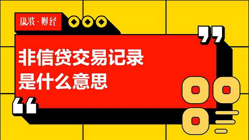 非信贷交易记录是什么意思