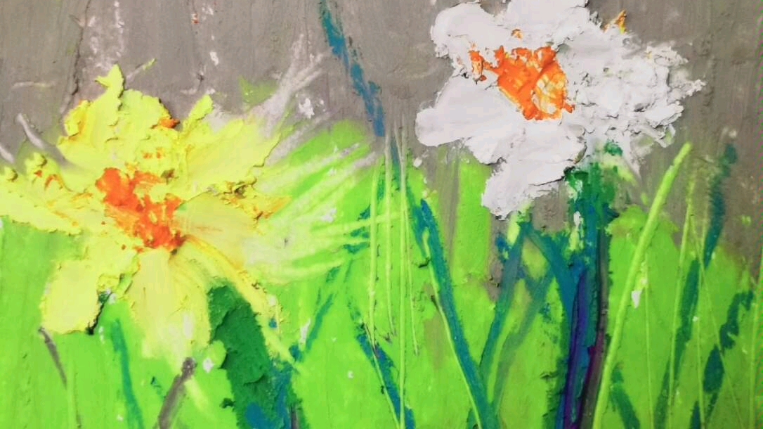 【油画棒】小雏菊教程