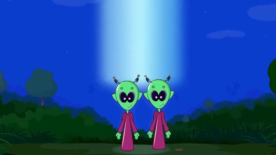 儿童动画片:UFO外星人来到地球