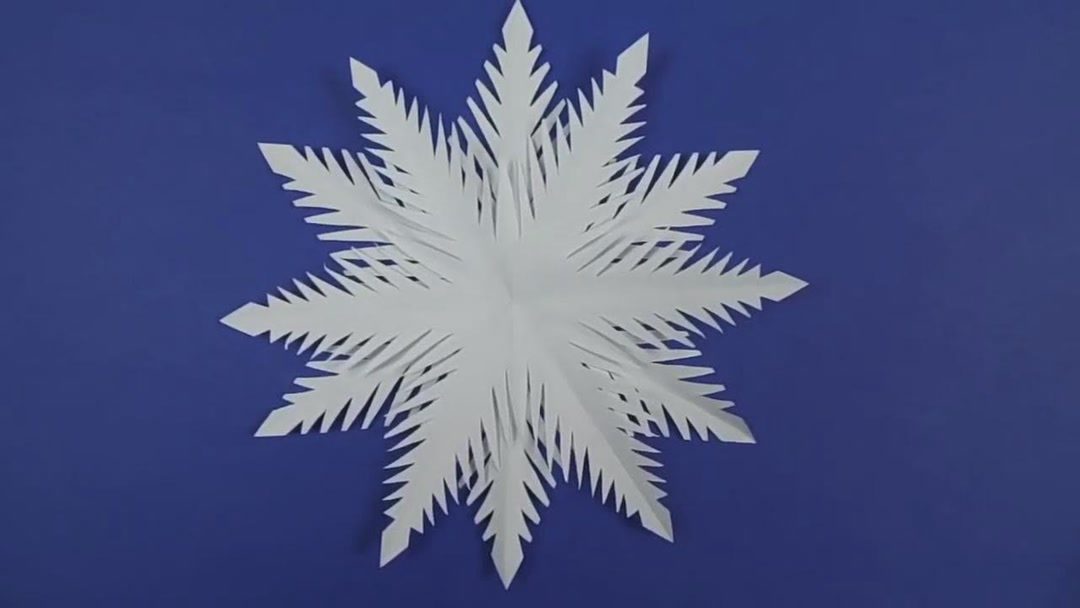 DIY折纸手工如何做一个简单的雪花 三