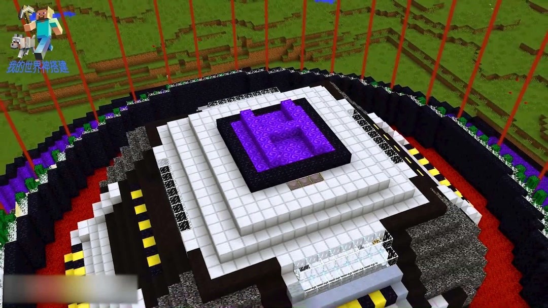 我的世界神搭建:黑客大佬的超级堡垒,夜晚完美防御僵尸!