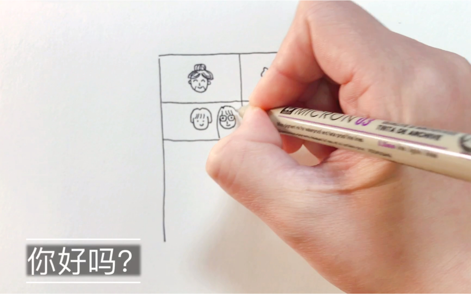 【简笔画】特殊时期,特殊的全家福,你好吗?你们好吗?