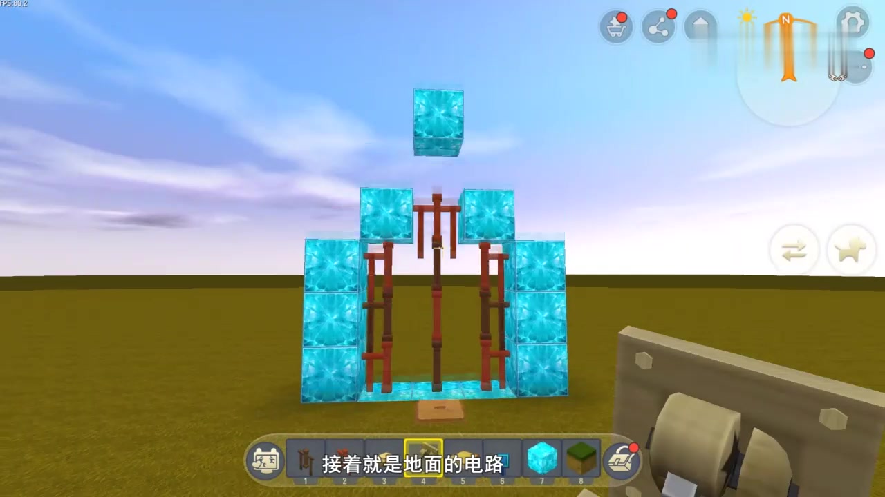 迷你世界:电路五花八门,兔八哥第一次制作了创意木栅栏门