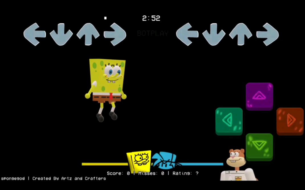 【fnf】3D的海绵宝宝?章鱼哥也来了