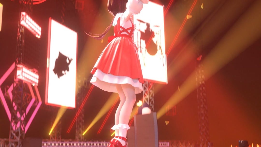 【泠鸢MMD】10张2080Ti渲染-虚拟乐队LIVE‘钢铁直男’(动作/小红...