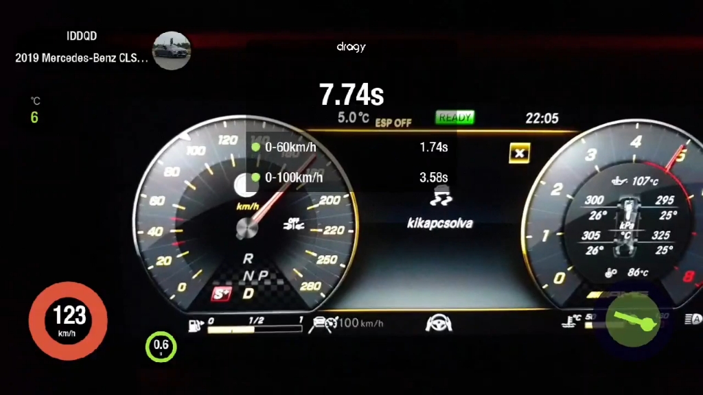 一阶 AMG CLS 53 0到100加速 0到200加速